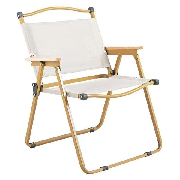 Quality Modern Leisure Camping Chair Convenient Folding Beach Garden Furniture Thick Iron Pipe Stable Load-bearing Made Wood for Fishing for sale