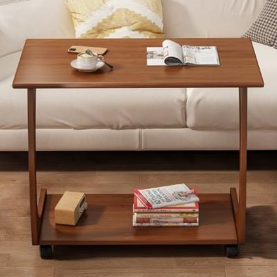 China Coffee Table, Small Side for Sofa Couch and Bed, Rolling Study Desk, 2 Layer Rack Working Station in Living Room for sale