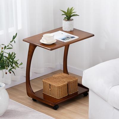 China Coffee Table, Small Side for Sofa Couch and Bed, Rolling Study Desk, 2 Layer Rack Working Station in Living Room for sale
