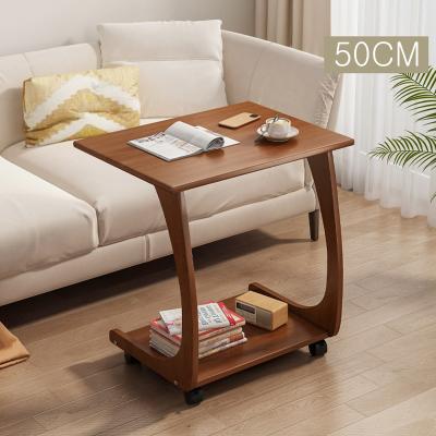 China Coffee Table, Small Side for Sofa Couch and Bed, Rolling Study Desk, 2 Layer Rack Working Station in Living Room for sale