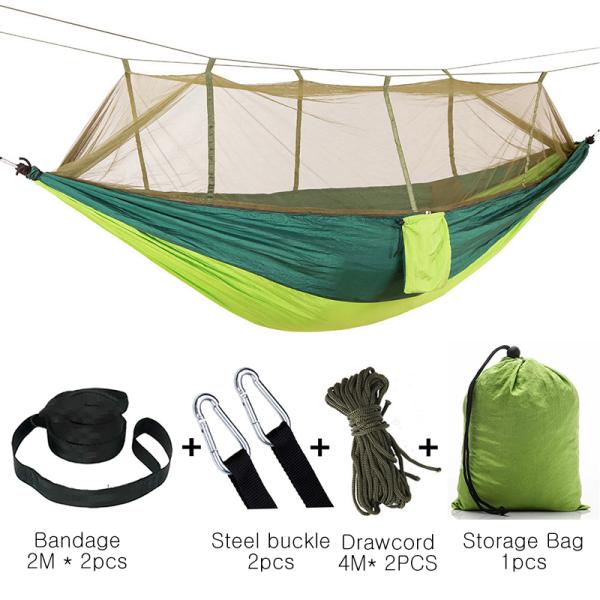 Quality Multi-Person Outdoor Indoor Camping Hammock Fabric Anti-Mosquito Swing Chair for Summer Hanging Bed for Courtyard Dormitory for sale
