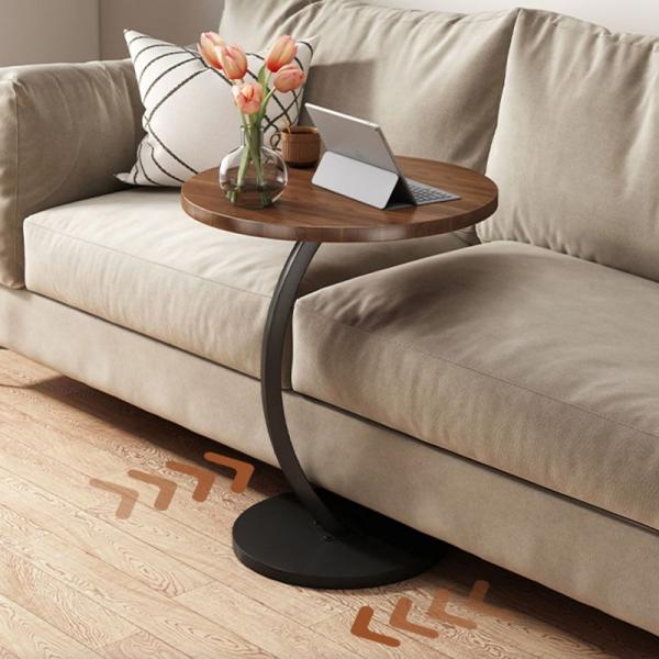 Quality Modern MDF+Metal Side Table for Home Small Storage Rack for Living Room or Balcony Furniture for Spaces for sale