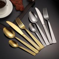 Quality Casa Luna Golden Cutlery Set Stainless Steel 18/10 Inoxidable Flatware 24pc for sale