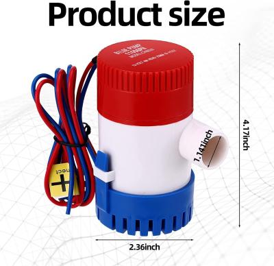 Quality 1100gph 12V DC Mini Bilge Pump for Yacht Non-Automatic with Float Switch Marine for sale