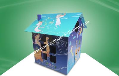 China Recyclable Children's Cardboard Playhouse / Cardboard Coloring House For Kid's Products With UV Coating for sale