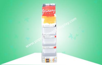 China Heavy-duty Four Sheves Pop Cardboard Display Stands Promoting Beer Drinks Etc for sale