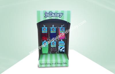 China Sock Cardboard Power Wing Display Lightweight Eco-friendly With Hooks For Hanging Socks With UV Coating for sale