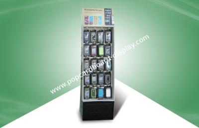 China Shop Cardboard Product Floor Display Stands With Hooks For Ipone / Ipad Products for sale