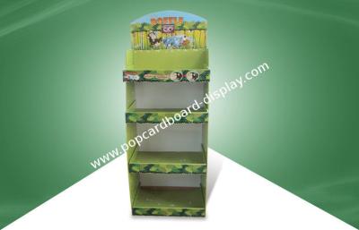 China Four-Shelf Cardboard Display Stand/Retail Cardboard Display Promotions Plush Toy With UV Coating for sale