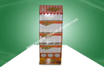 China Eye - Catching Durable Cardboard Display Stands With Four Shelf With Gloss Lamination for sale