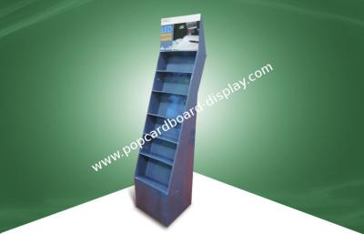China Retail Grey Cardboard Free Standing Display Units/Custom Display Stands With UV Coating for sale