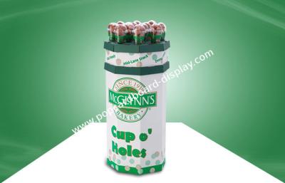 China Eight Face POP Recyclable Corrugated Cardboard Dump Bins For Cup And Snacks With Gloss Finish for sale