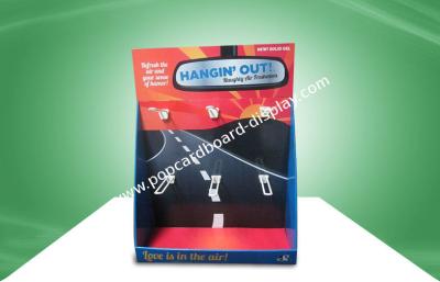 China Custom Comodity Promotional Cardboard Countertop Display With Plastic Hook Hanging Special Freshener for sale