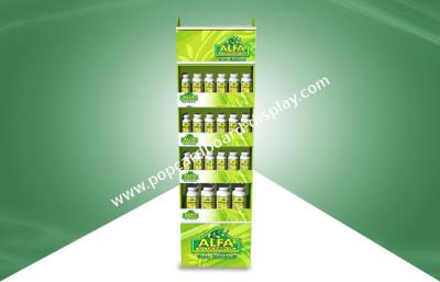 China Four Shelf Free Standing Cardboard Displays Eco Friendly CMYK Offset Printing for sale