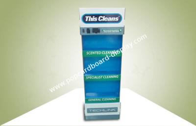China Eight Cell Recyclable Stand Up Cardboard Display/Electronic Corrugated Floor Displays With UV Coating for sale