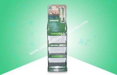 China Strong 4 Shelf Cardboard Pop Displays For Coffee/Cardboard Floor Displays With Gloss Lamanation for sale