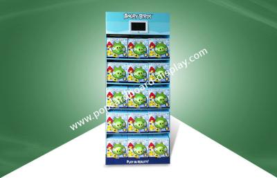 China Five Shelf Pop Cardboard Display Stands  Toys Fixed With Tv Player for sale