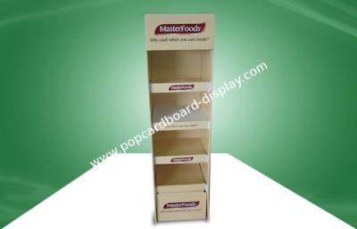 China Four Shelve Food POP Cardboard Display Cardboard Floor Standing Eco-friendly With UV Coating for sale