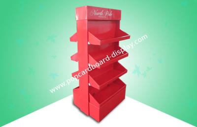China Four Shelve POP Cardboard Display/Recycled Cardboard Retail Displays With Gloss Lamination for sale