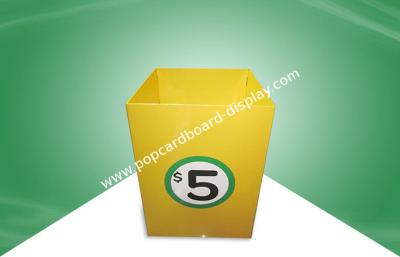 China Yellow Cardboard Display Bins For Promoting DVDs With Glossy PP Lamination for sale