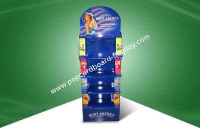 China Paper Cardboard Display Racks Display Shelves For Beautycare Products With UV Coating for sale