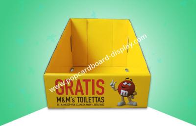 China Glossy M&Ms Chocolate Corrugated Cardboard Trays Custom Made With Gloss Lamination for sale