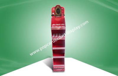 China Cosmatics Free Standing Cardboard Display Five Shelf For Promoting With UV Coating for sale