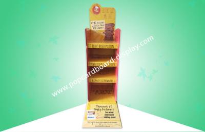 China Robust Eye-Catching POP Cardboard Display With 4 Shelves For Promoting Bread Foods With Gloss Lamination for sale