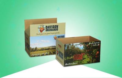 China Custom Heavy Duty Corrugated Boxes Packing Fruit / Carton Box With Glossy Finish for sale