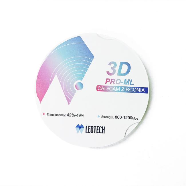 Anterior/Posterior Crown Zirconia, Vita 16+Ivoclar 4 Colors, 3D-Pro-ML Dental Disc