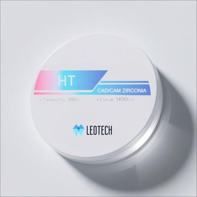 Cina HT Bianco Alta Resistenza 1400MPa Blocchi di Zirconia 39% Traslucenza Materiale Dentale per Corone / Ponti in vendita