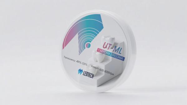 Quality UT-ML Dental Disc 1500℃ Fast Sintering 49-53% Translucency ≤3-Unit Crown / Bridge 0 Cytotoxicity for sale