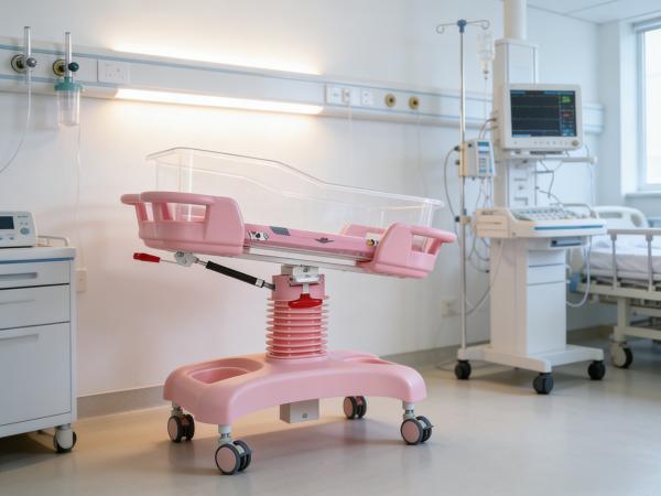 Quality Height-Adjustable ABS Baby Crib with Transparent Inclining Bassinet Locking for sale