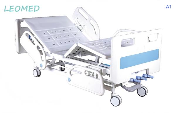 Quality Triple-Wall Guardrail Manual Nursing Bed with Three-Side High Guardrails and Three-Crank Adjust for sale