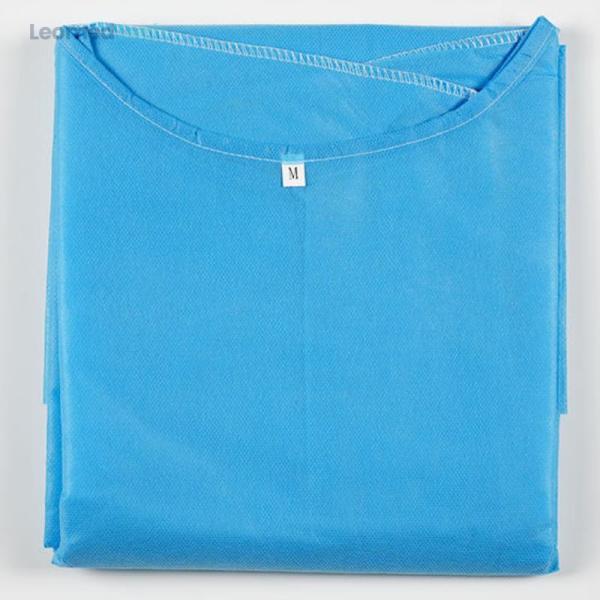 Quality Disposable Surgical Gown SMS PE Reinforced Fluid Resistant EO Sterilized for sale