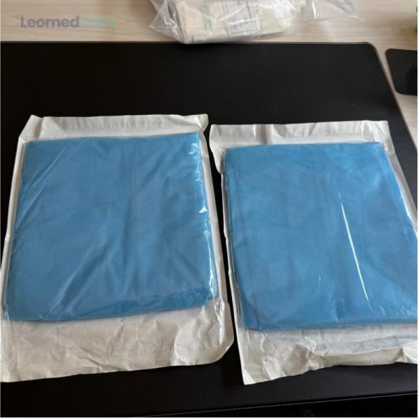 Quality Disposable Surgical Gown SMS PE Reinforced Fluid Resistant EO Sterilized for sale