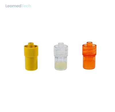 China Disposable Heparin Cap Luer Lock Transparent or Yellow Needleless Injection Port for sale