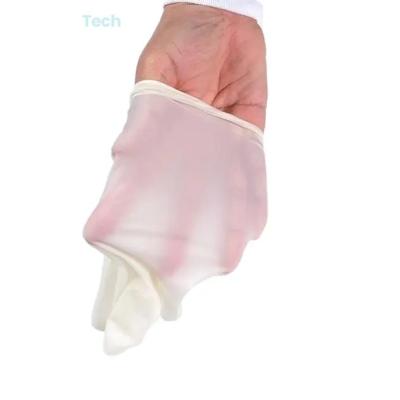 China Natural Latex Medical Rubber Examination Gloves Powder-Free Textured for sale