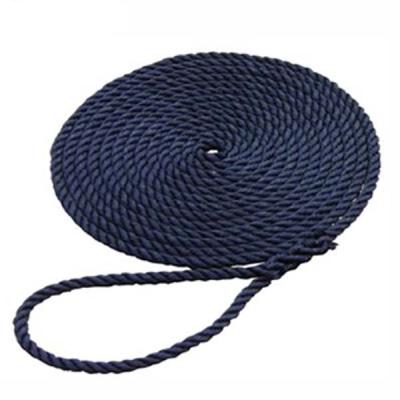 China 3 strands polyester rope/Dock Line/Anchor rope/braided polyester rope for sale