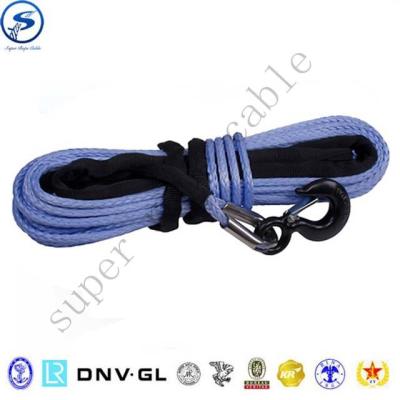 China 27m uhmwpe Braid Winch Rope 12 weave off-road electric synthetic winch rope for sale