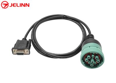 China Deutsch Type 2 Ronde J1939 9 Pin naar RS232 D-sub DB9 kabel for sale