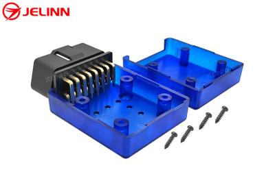 China OBD 2 Case 90 Degree Right Angle Pins OBD2 Connector With Housing for sale
