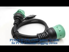 PT30 ELD 9 Pin J1939 Splitter Y Cable para PT 30 Electronic Logging Device Trucks Heavy Duty na América do Norte