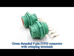 Deutsch Type 2 Threaded 9 Pin J1939 Connector HD10-9-1939P-BP03