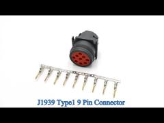 Conector del enchufe masculino del Pin J1939 de Deutsch 9 del tipo 1 con 9 PCS de pernos