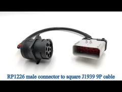RP1226 14 Pin to Black Deutsch J1939 9Pin ELD Cable