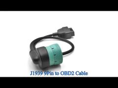 Rechte hoek Groen J1939 Deutsch 9-speld Wijfje aan J1962 OBD2 16 Pin Female Cable
