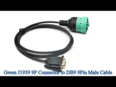 독일어 타입 2 라운드 J1939 9 핀 RS232 D-sub DB9 케이블