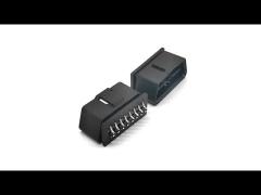 Customize J1962 16 Pin 24V OBD 2 OBD2 OBDII Male Connector With Curved Pins
