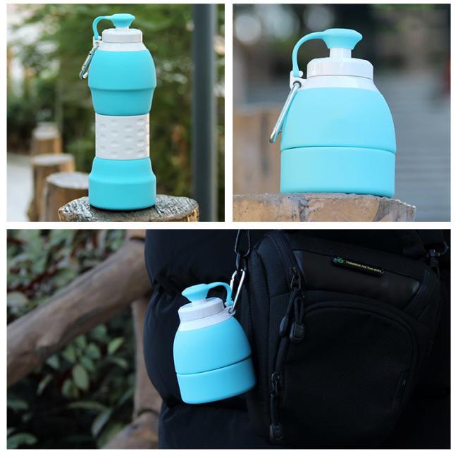 580ml Silicone Collapsible Bottle - side view